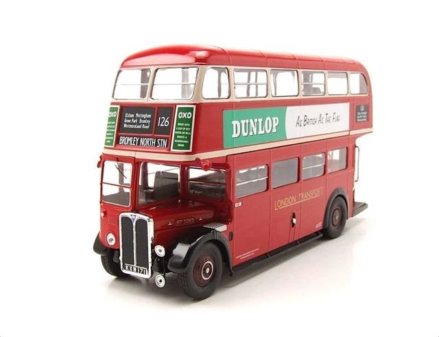 IXO 1/43 SCALE BUS034LQ - 1939 AEC Regent III RT London Bus R126 - Red ...