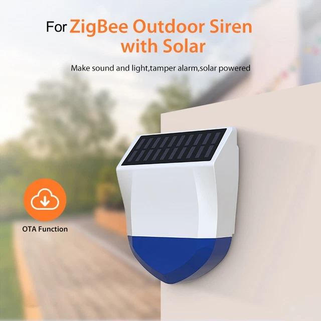 FOR ZIGBEE SMART Outdoor Alarm with Solar Power and Weatherproof Design ...