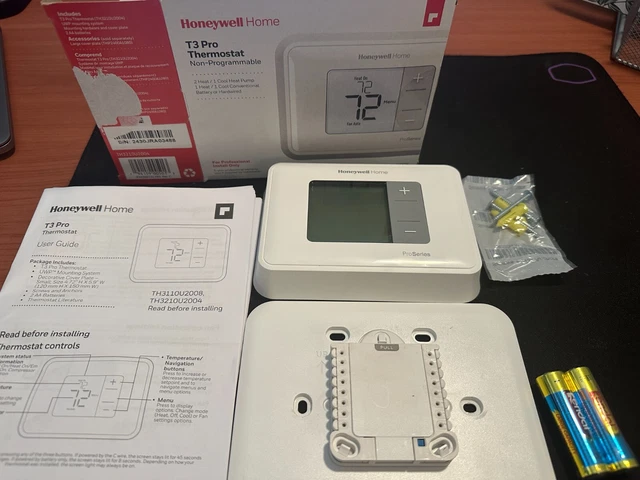 HONEYWELL HOME- T3 Pro Thermostat 2H/1C Heat Pump and 1H/1C ...