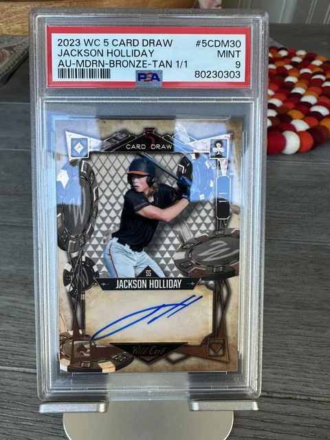 JACKSON HOLLIDAY WILDCARD Draw 1/1 Auto 2023 PSA9 🙂 🙂 EUR 93,35 ...