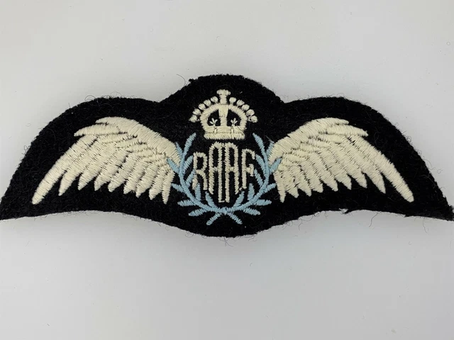 WW2 ROYAL AUSTRALIAN Air Force Pilot’s cloth wings. R.A.A.F. Pilot ...