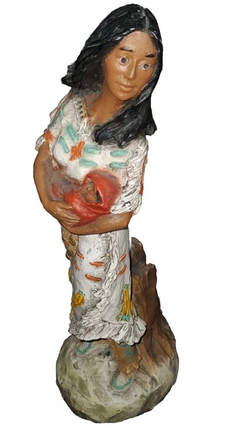 RARE VINTAGE UNIVERSAL Statuary Corp 1982 Female Native American #125 ...