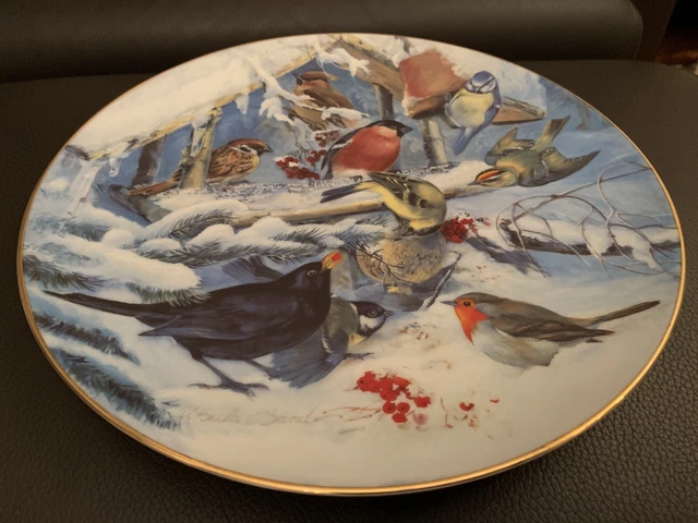 WINTERVÖGEL, HUTSCHENREUTHER SAMMELTELLER: Vogelschar, Nr. 1758 B,mit ...