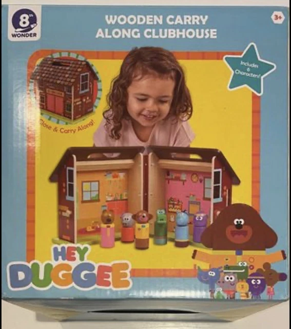 HEY DUGGEE WOODEN Carry Along Clubhouse with 6 Character Figures ...