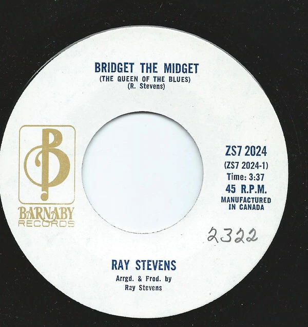 RAY STEVENS - Bridget The Midget The Queen Of The Blues - Used Viny ...