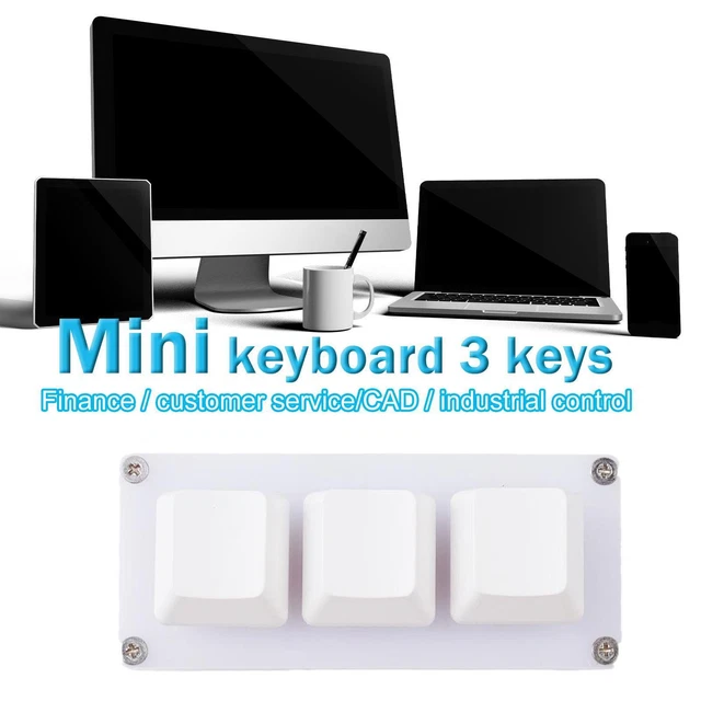 RGB MACRO CUSTOM Keyboard Knob 3 Key Programmable Mechanical Keypad ...
