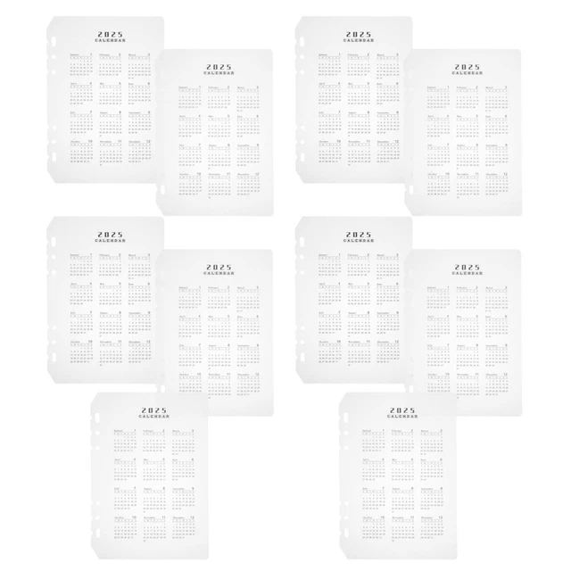 10PCS 2025 MONTHLY Planner Refill Planner Inserts Planner Refills Sheet ...