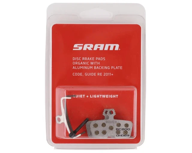 SRAM ORGANIC QUIET Light Aluminium Backed Disc Brake Pads - CODE DB8 G2 ...