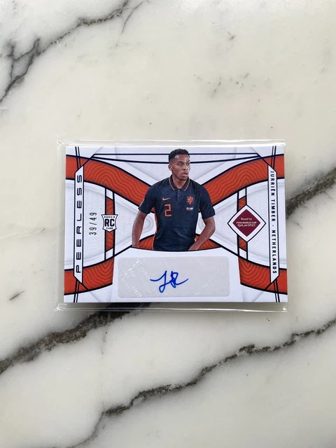 2022 NATIONAL TREASURES World Cup Qatar JURRIEN TIMBER Rookie Signature ...