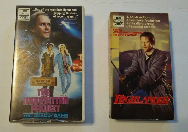 HBO CANNON VHS Lot. Highlander & The Manhattan Project *tested* £11.93 ...