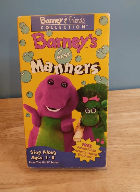 BARNEYS BEST MANNERS Sing Along VHS Video Tape Barney & Friends ...