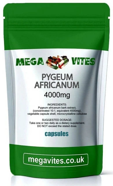PYGEUM AFRICANUM CAPSULES 4000mg x 240 - PROSTATE HEALTH, URINE FLOW ...