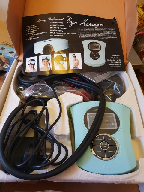 ACUMAG PROFESSIONAL EYE Massager Em3 Vgc Boxed Manual Migraine Stress ...