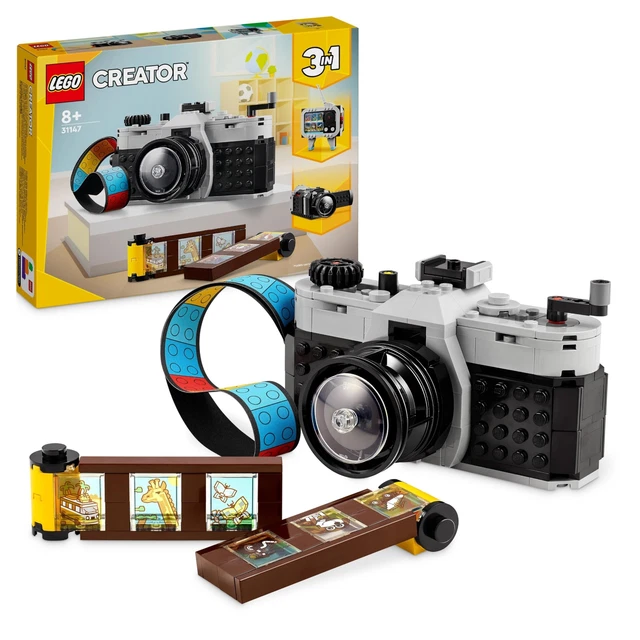 LEGO CREATOR 3IN1 Retro Camera Toy to Video Camera to TV Set, Kids ...