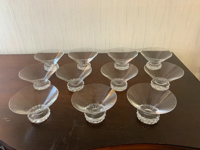 6 ST. LOUIS Crystal Diamond Model Champagne Cups (Per Price) £113.05 ...