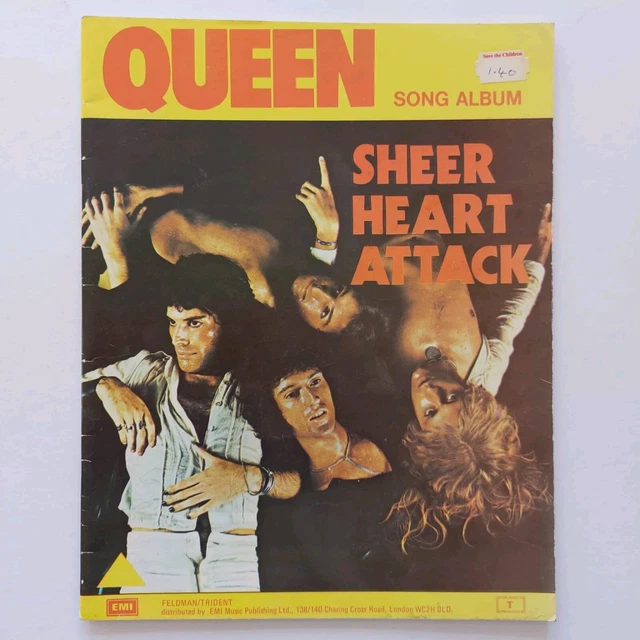 QUEEN - SHEER Heart Attack - Song Album ORIGINAL 1975 EMI Sheet Music ...