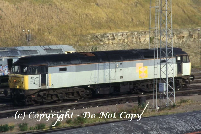 ORIGINAL 35MM DIESEL RAILWAY SLIDE CLASS 47 47291 TINSLEY MPD 19-09-96 ...