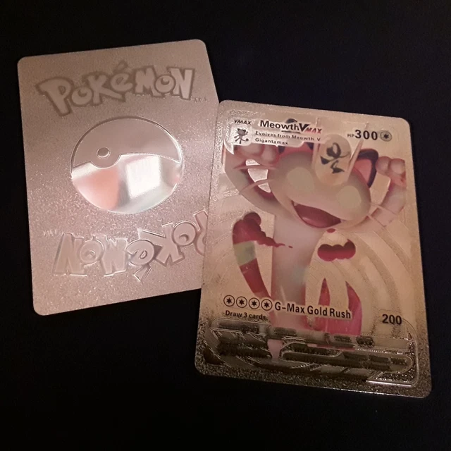 POKEMON GOLDEN HOLOFOIL MEOWTH VMAX GOLD rare collector CCG card NEW ...