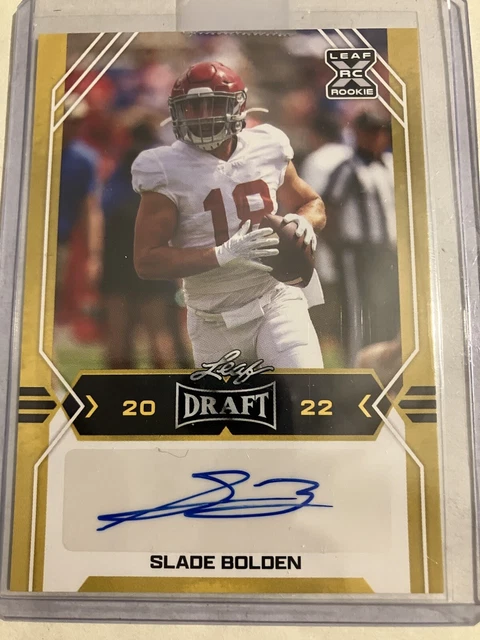 2022 LEAF DRAFT Auto Slade Bolden #BA-SB1 recrue or voiture RC Alabama ...