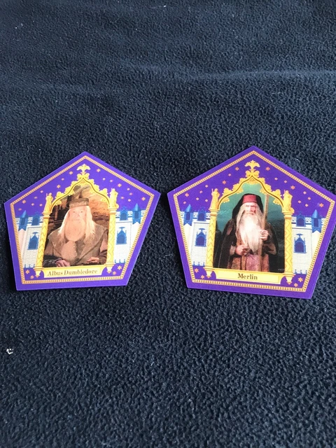 HARRY POTTER CHOCOLATE frog Cards Merlin & Dumbledore Set Rare £14.99 ...
