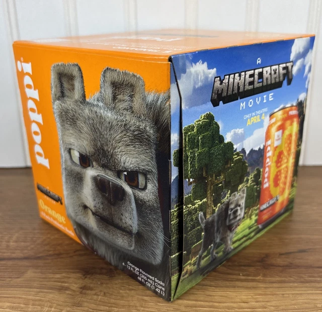 A MINECRAFT MOVIE Poppi Prebiotic Orange Soda 4pk Cans, 12 Oz Exp Date ...