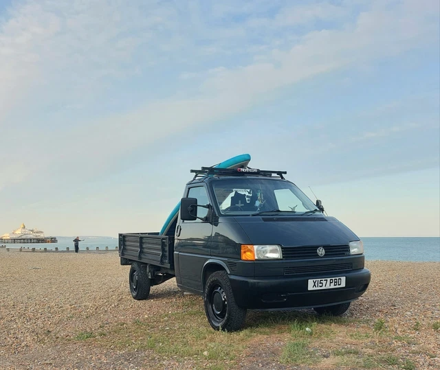 VW TRANSPORTER T4 Doka Pick Up Dropside flat bed £2,500.00 - PicClick UK