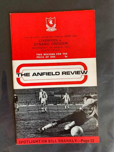 LIVERPOOL V DYNAMO Dresden 1973 £2.24 - PicClick UK