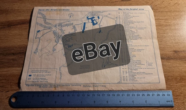 OBERSALZBERG MAP & Berghof Bunker Map (Berchtesgaden - Rare - Hotel Zum ...