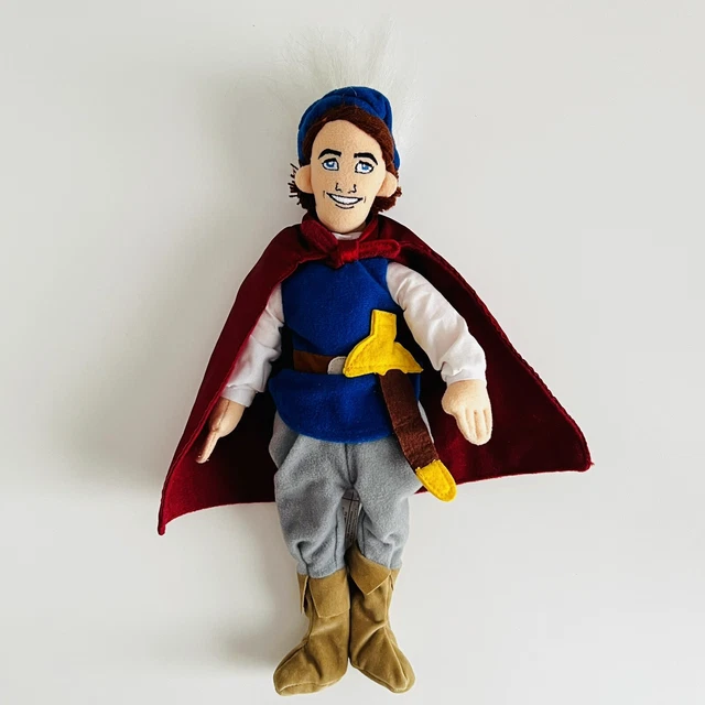 VINTAGE DISNEY STORE Snow White Dwarfs Prince Florian Plush Soft Doll ...