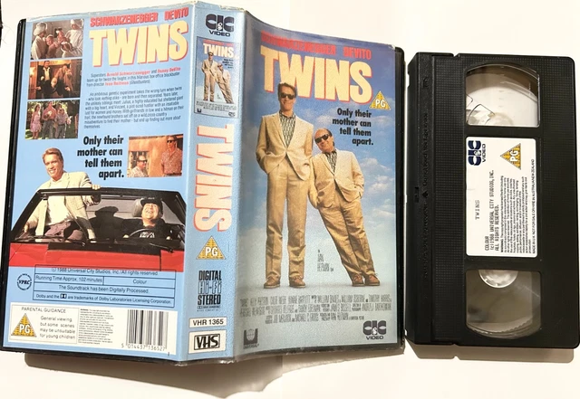 TWINS {1988, VHS/PAL, Cic Video, Embossed Case} Schwarzenegger, Devito ...