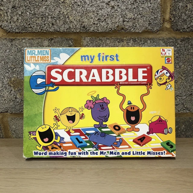 MATTEL MR MEN Little Miss My First Scrabble Game 2008 Crossword Game ...