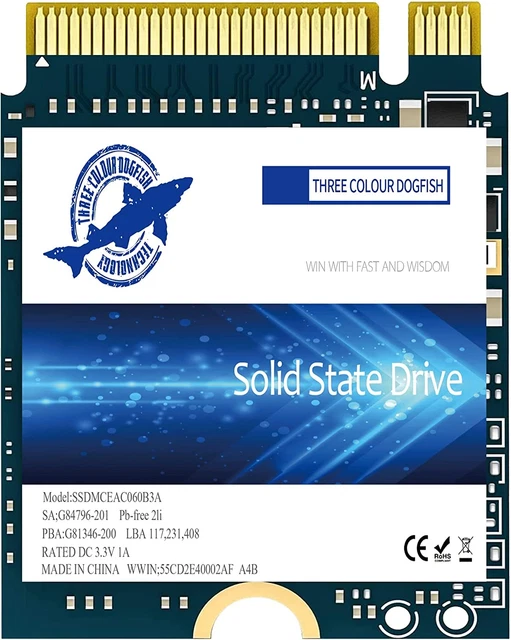 DOGFISH 512GB SSD M.2 2230 PCIe NVMe 3.0 3D NAND Gaming Internal Solid ...