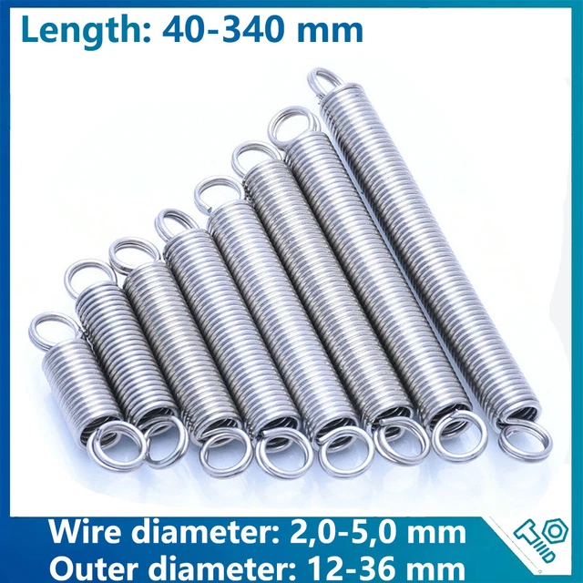 STAINLESS STEEL SPRING Expansion Extension Tension Springs Wire Dia 2 ...