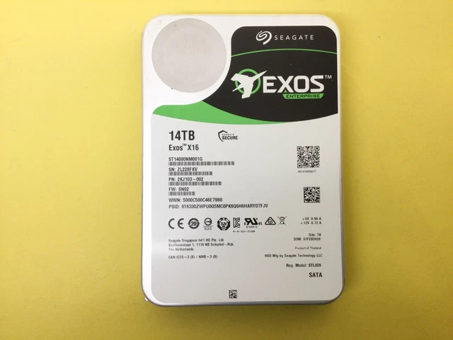 SEAGATE EXOS X16 14TB SATA 6Gb/s 256MB Cache 3.5in Hard Drive ...