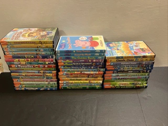 NICK JR NICKELODEON DVD Lot Of 40 Dora, Paw Patrol, Backyardigans ...