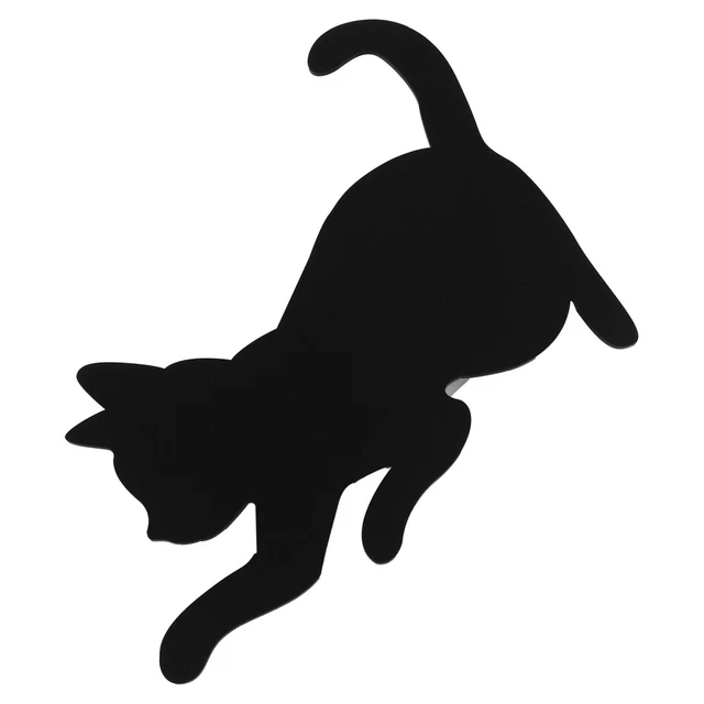 VOICE SENSOR CAT Light LED Night Kid Bedroom Wall Silhouette Lamp ...