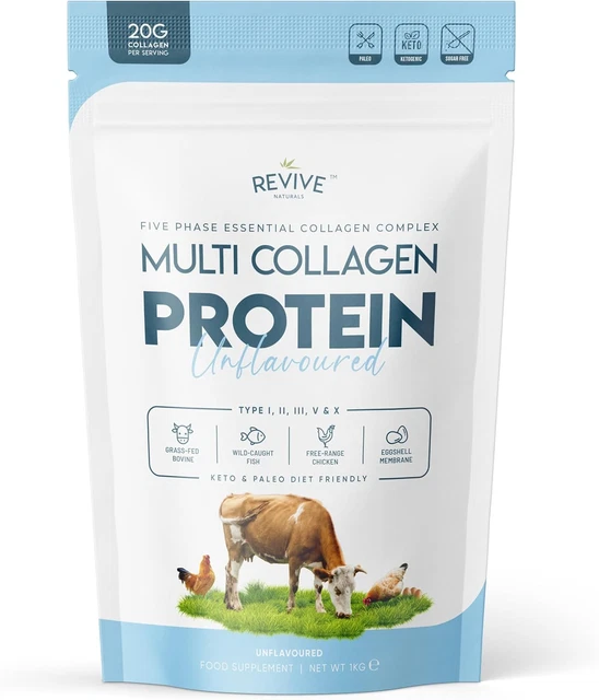 MULTI COLLAGEN PROTEIN Powder (1Kg) - Types I, II, III, V & X ...