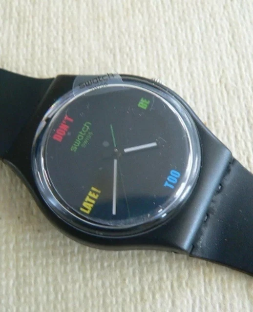 NEW LIMITED EDITION Swatch Watch “Don't Be TOO Late” 1984 Vintage ...