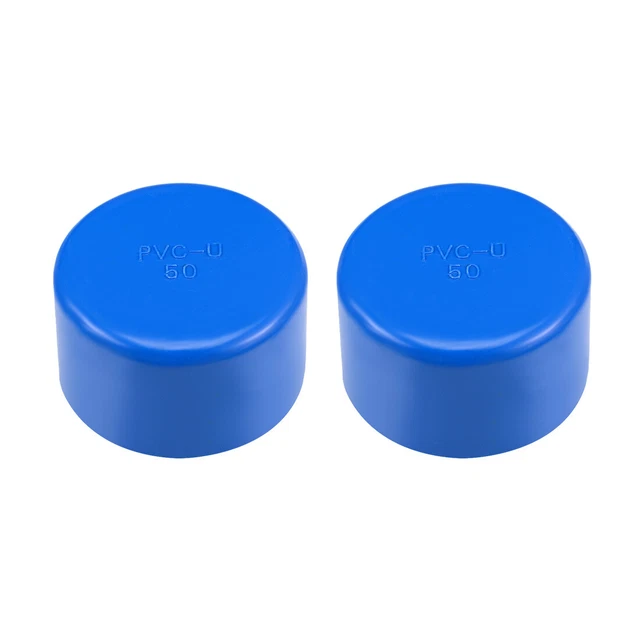 50MM PVC PIPE Cap Fitting, Slip End Caps DWV(Drain Waste Vent) Blue ...