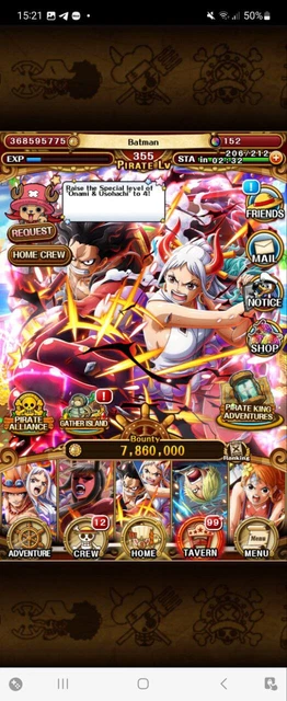 OPTC ONE PIECE Treasure Cruise Luffy/Yamato Ifrit Sanji Hell Zoro ...