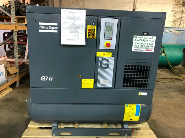 10 HP ATLAS Copco G7FF rotary air compressor $11,500.00 - PicClick