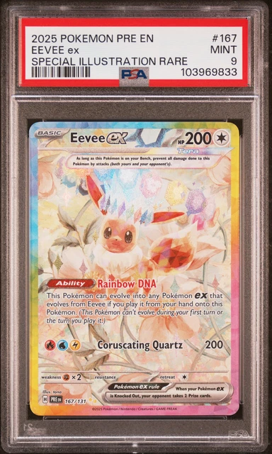 2025 POKEMON PRE En-Prismatic Evolutions #167 Eevee Ex Psa 9 £56.15 ...