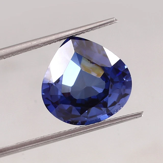 AAA NATUREL SANS Défaut Ceylan Bleu Saphir Desseré Coeur Gemme Coupe ...