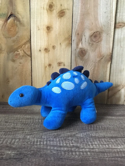 JOJO MAMAN BEBE Baby Sammy Stegosaurus Blue Dinosaur Soft Cuddly Toy ...