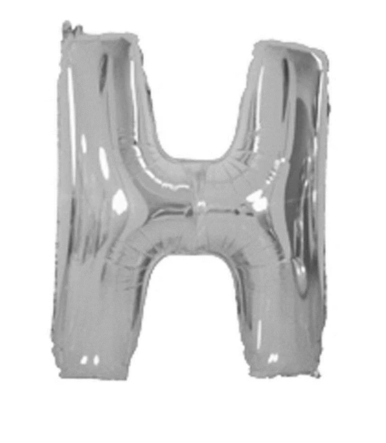 LETTRE BALLON FEUILLE H à Gonfler Anniversaire D'Enfant Argent EUR 2,82 ...