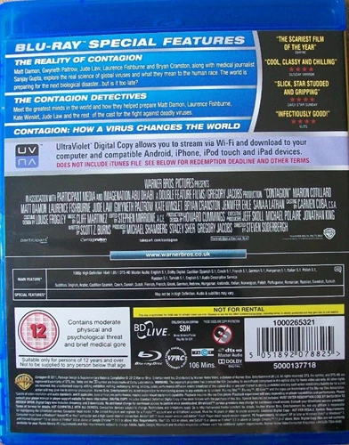 CONTAGION BLU-RAY MATT Damon (2012) £3.19 - PicClick UK