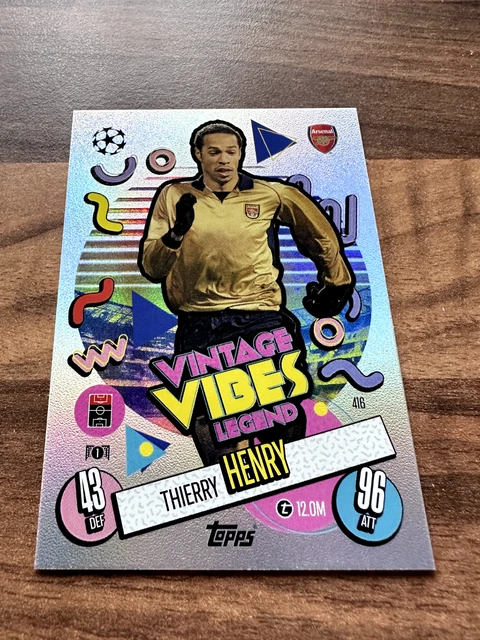 TOPPS MATCH ATTAX CL 2024-25 24-25 Vintage Vibes Legend Thierry Henry n° 416 EUR 3,57 - PicClick FR