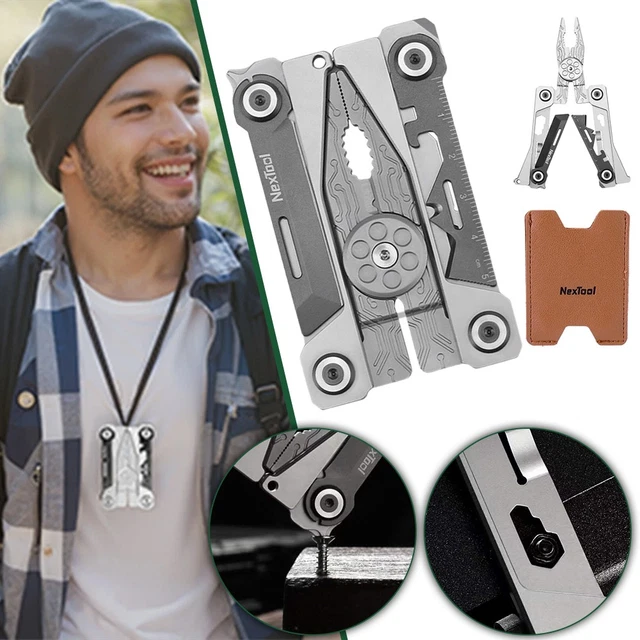 TOOL FOLDING CREDIT Card Multitool Wallet Multi Tool 20-in-1 Stainless ...