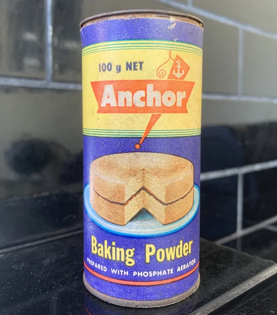ANCHOR BAKING POWDER 4oz. Vintage Adelaide Kitchenalia Tin $45.30 ...