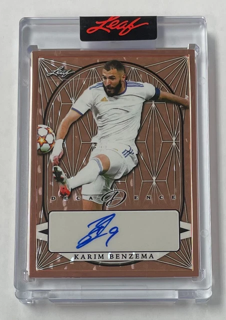 KARIM BENZEMA REAL Madrid 2022 Leaf Decadence No.BA-KB1 10/10 Autograph ...